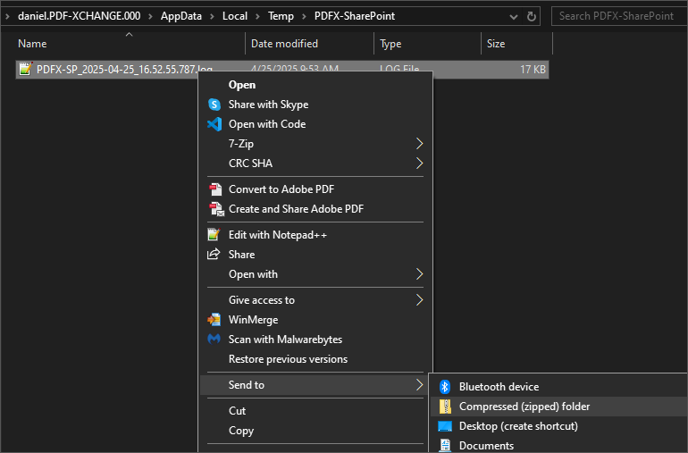 PDF-XChange Co Ltd :: Knowledge Base :: How do I create SharePoint log files for the PDF XChange ...